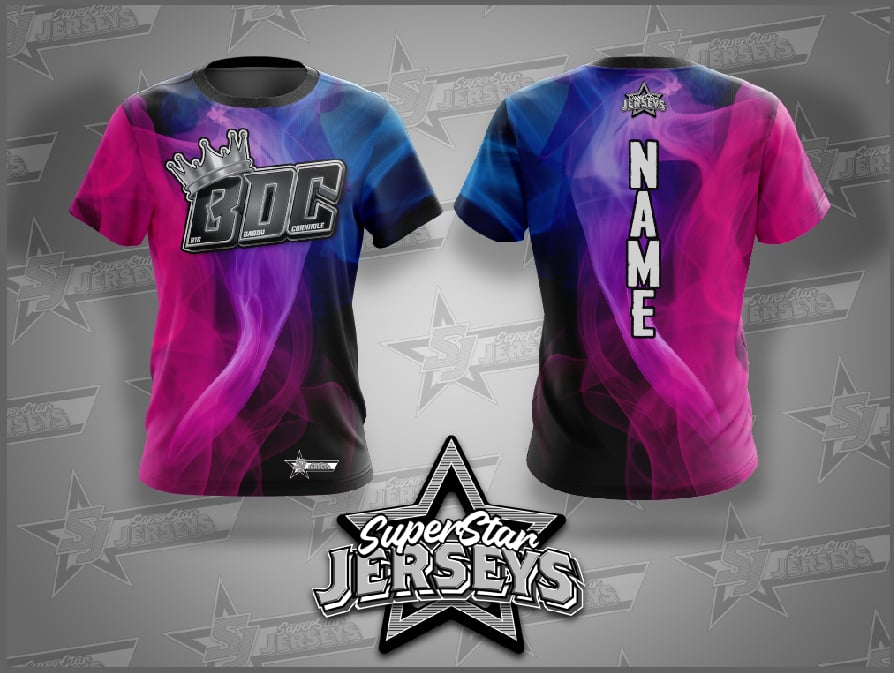 Black/Purple/Pink Smoke jersey | Big Daddy Cornhole